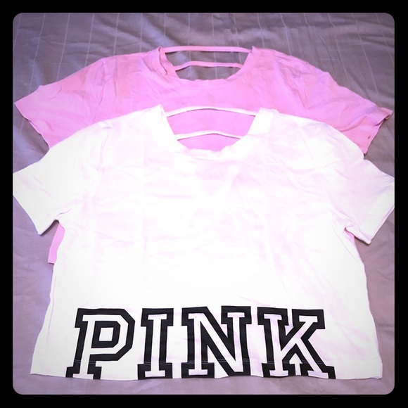 PINK Victoria's Secret | Tops | Nwot Two Crop Top Tees | Poshmark
